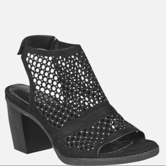 cloudwalkers | Shoes | W Mesh Peep Toe Booties With Embellished Details ...